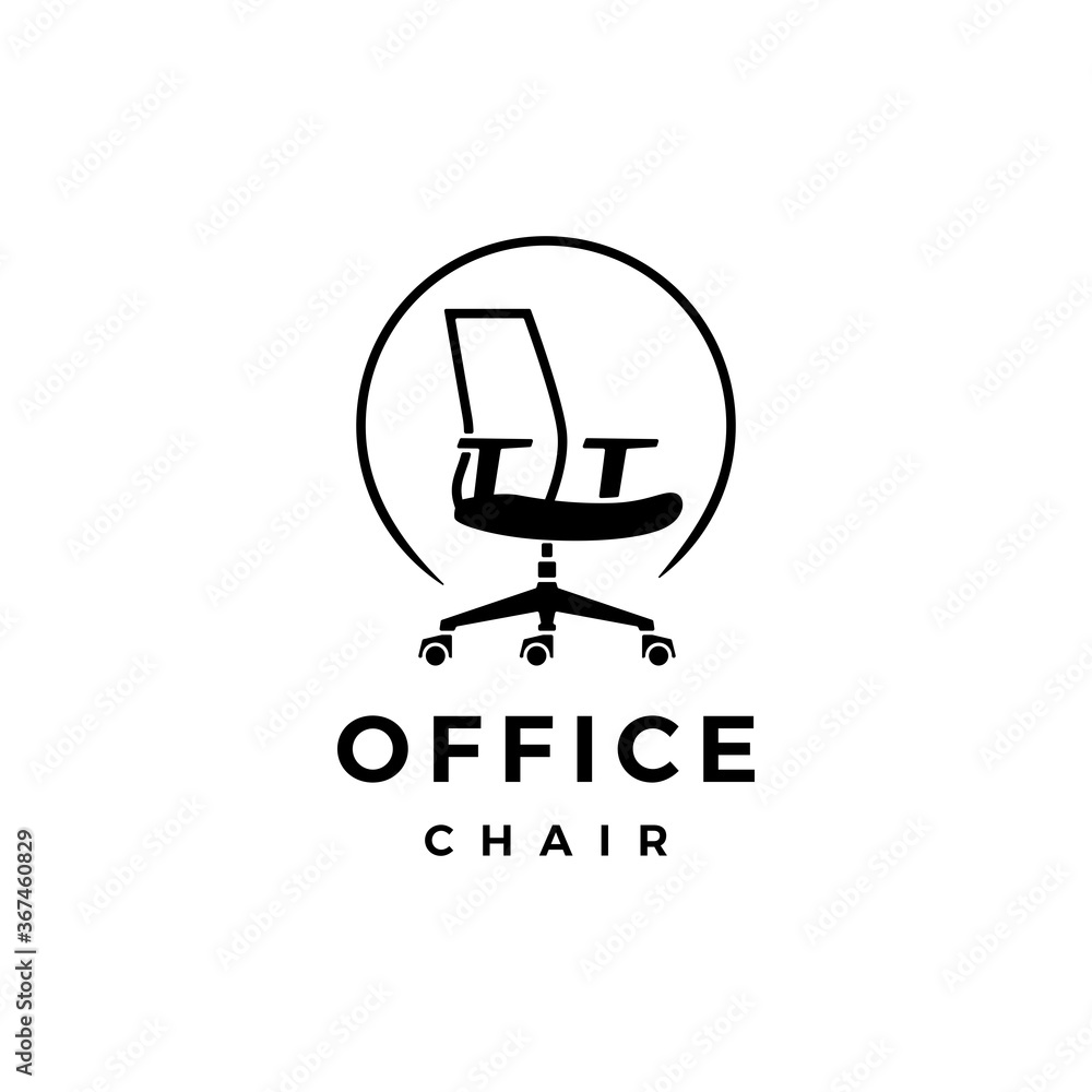 office chair logo vector icon illustration Stock Vector | Adobe Stock