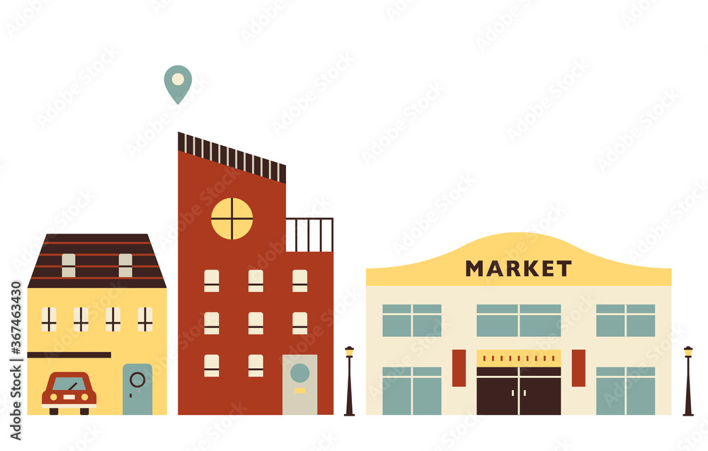 Small Business Building Illustration