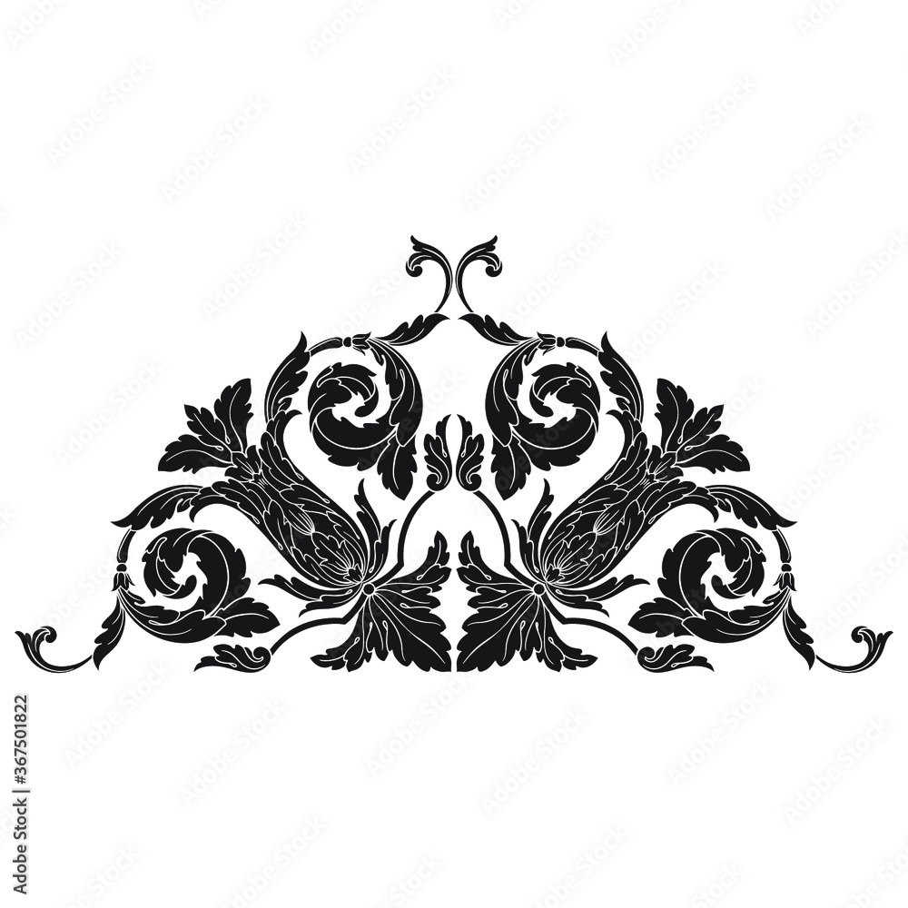 Classical baroque vector of vintage element for design. Decorative ...