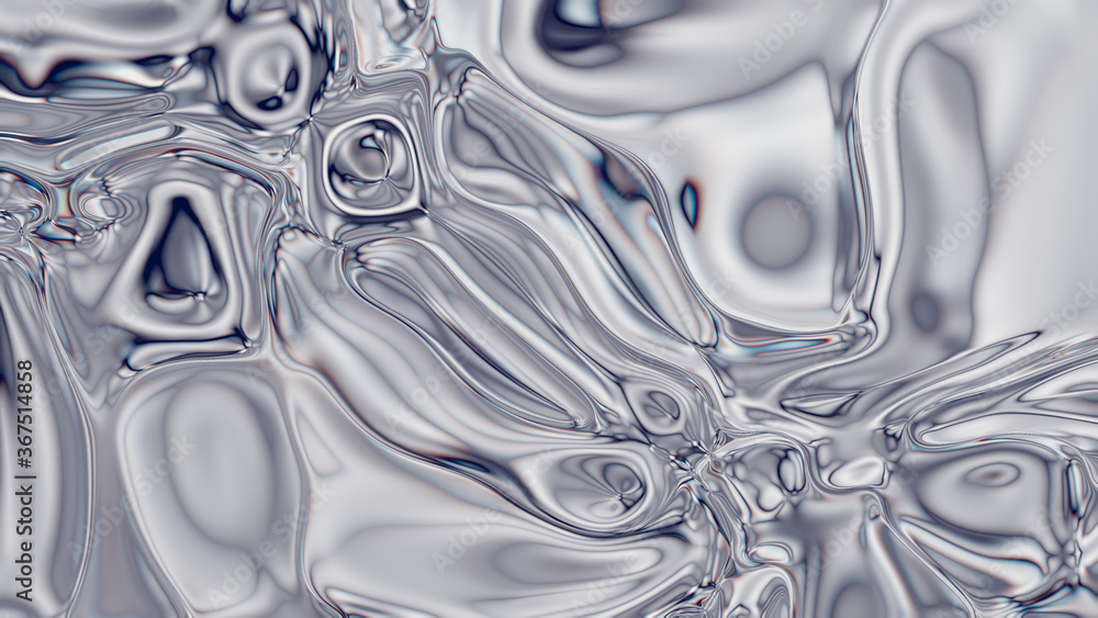 Closeup of Abstract Chromatic fluid waves background. Liquid ...