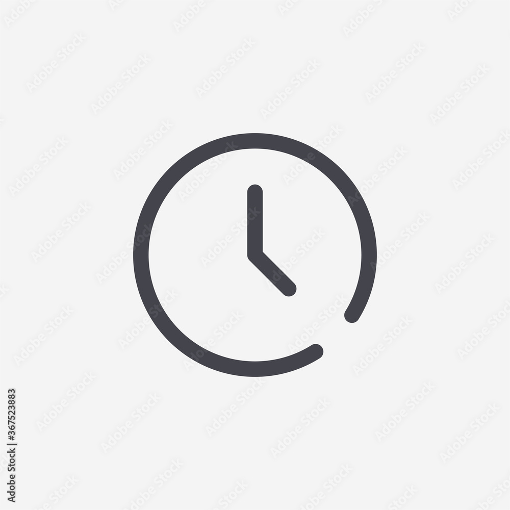 Clock icon. Time symbol modern, simple, vector, icon for website design ...