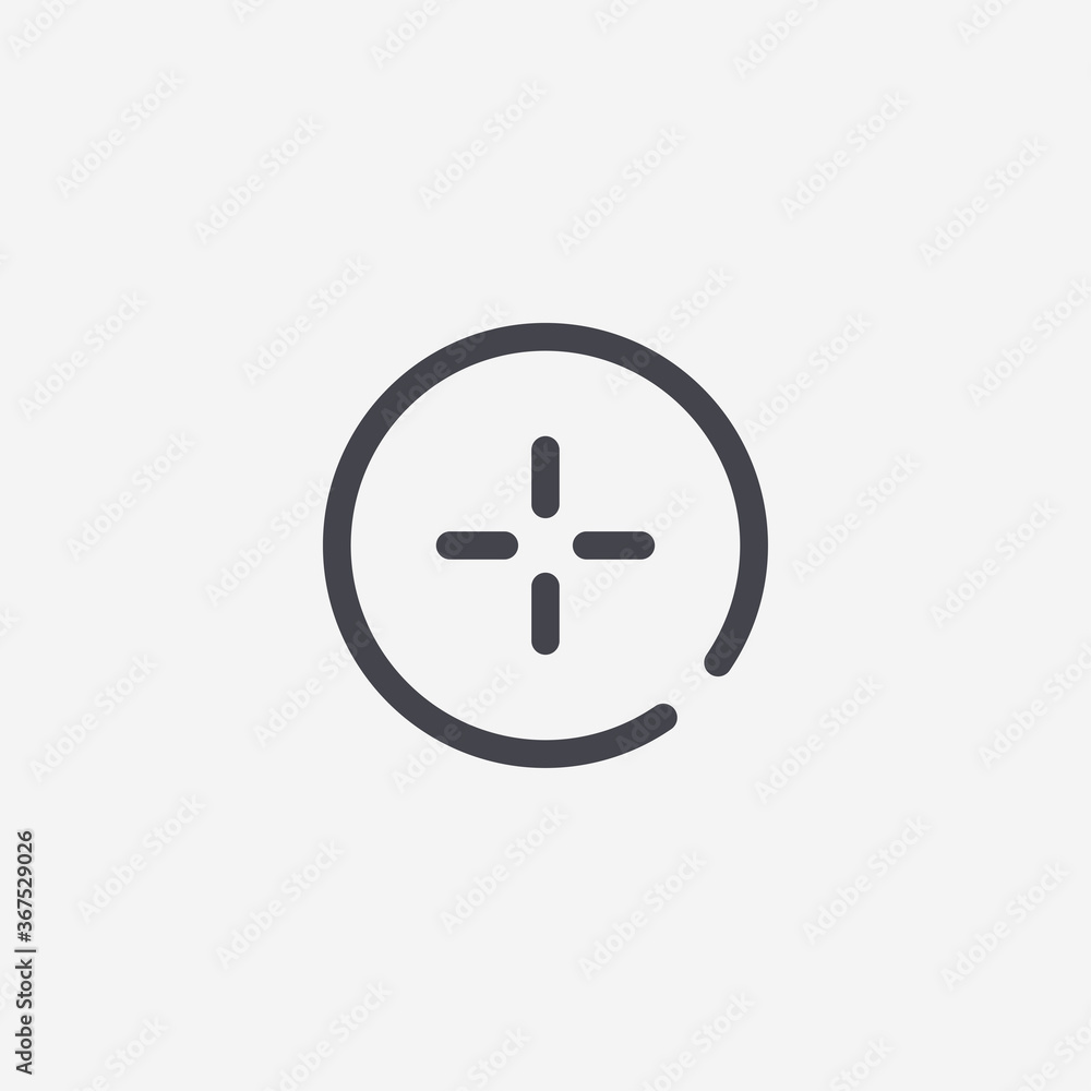 Add button icon. Plus symbol modern, simple, vector, icon for website ...