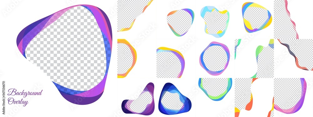 Abstract templates for A4 pages. Wavy modern style with gradient colors ...