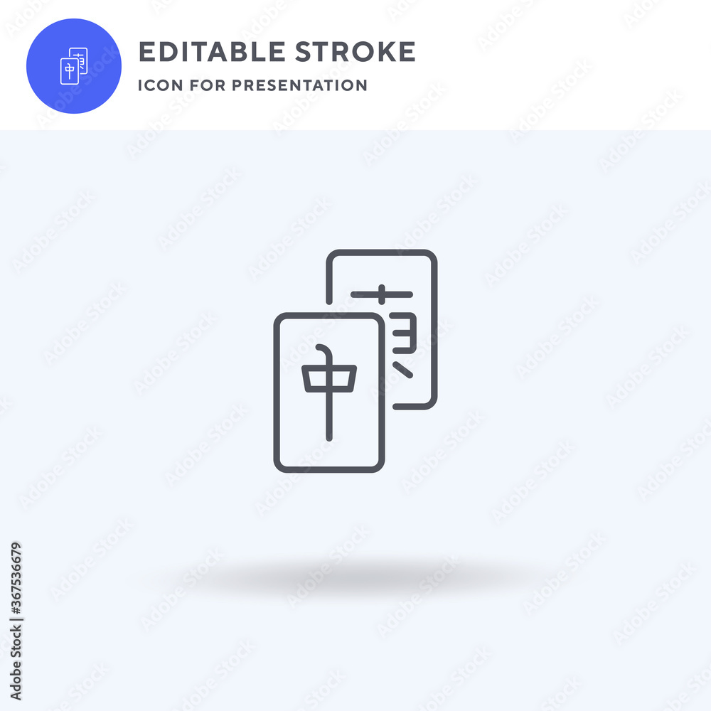 Mahjong icon vector, filled flat sign, solid pictogram isolated on ...