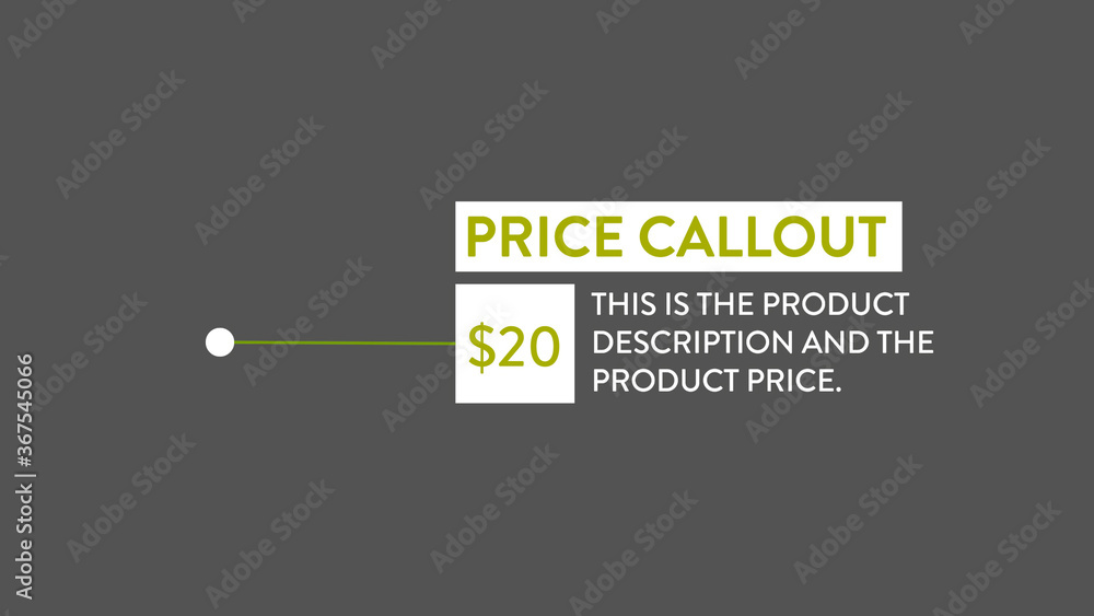 Simple Cost Callout with Title and Description Stock Template | Adobe Stock