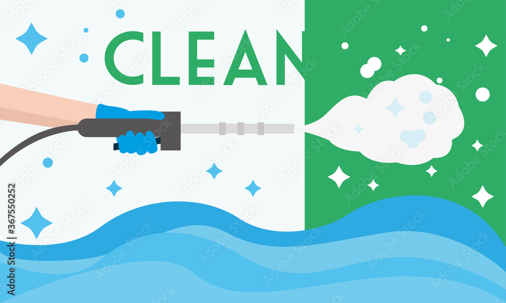 Cleaning service banner. Housework poster. Cleaning products - Vector ...