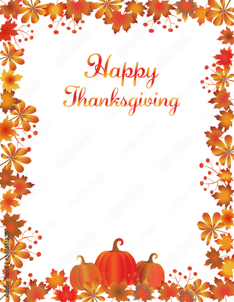Happy Thanksgiving Border Clip Art