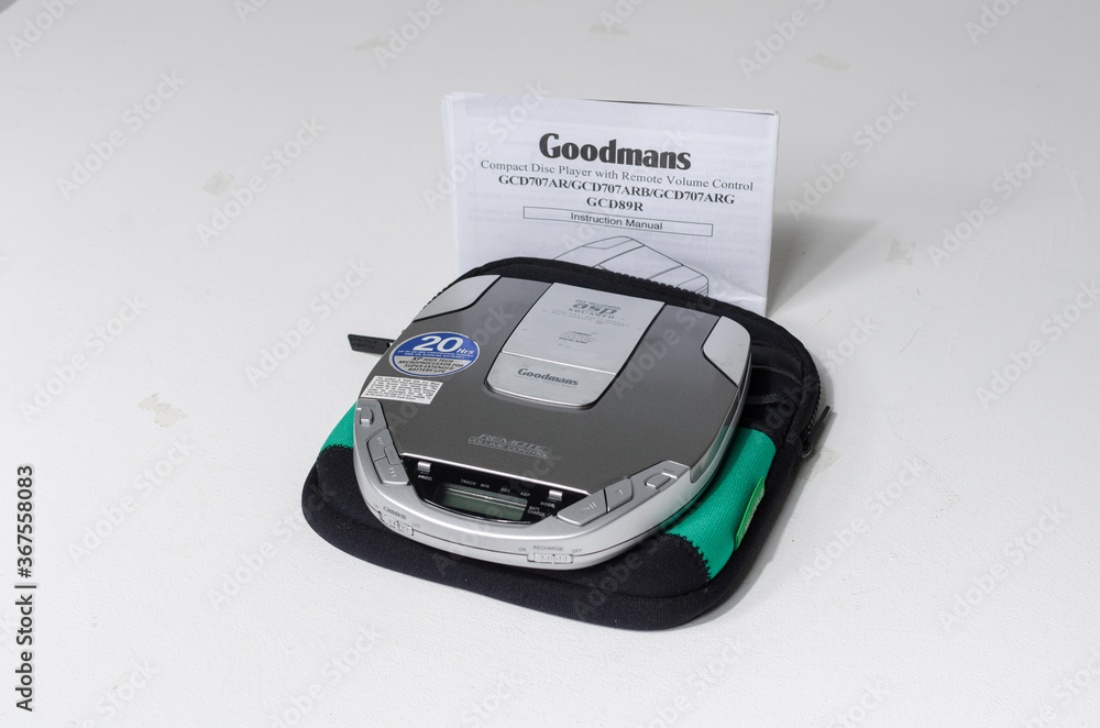 london, england, 05/05/2019 Vintage Retro Goodmans GCD89R Personal CD ...