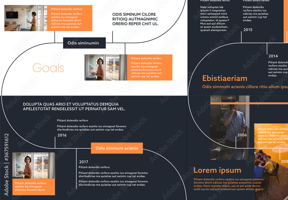 Infographic Timeline Presentation Stock Template | Adobe Stock