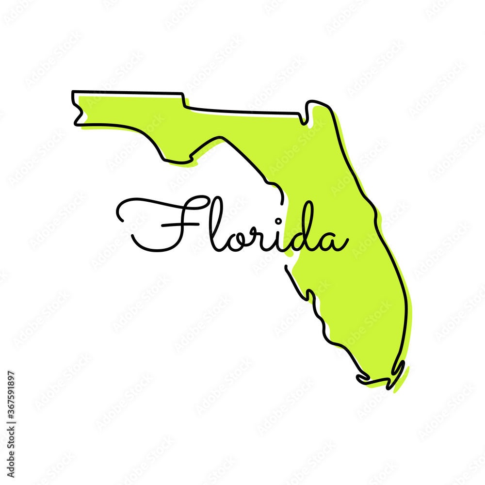 Map of Florida Vector Design Template Stock Vector | Adobe Stock
