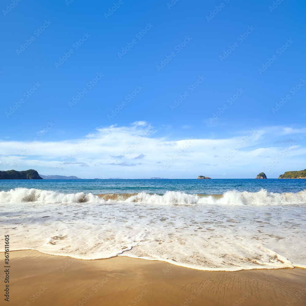 aerial view of Hahei Beach New Zealand Stock Photo | Adobe Stock