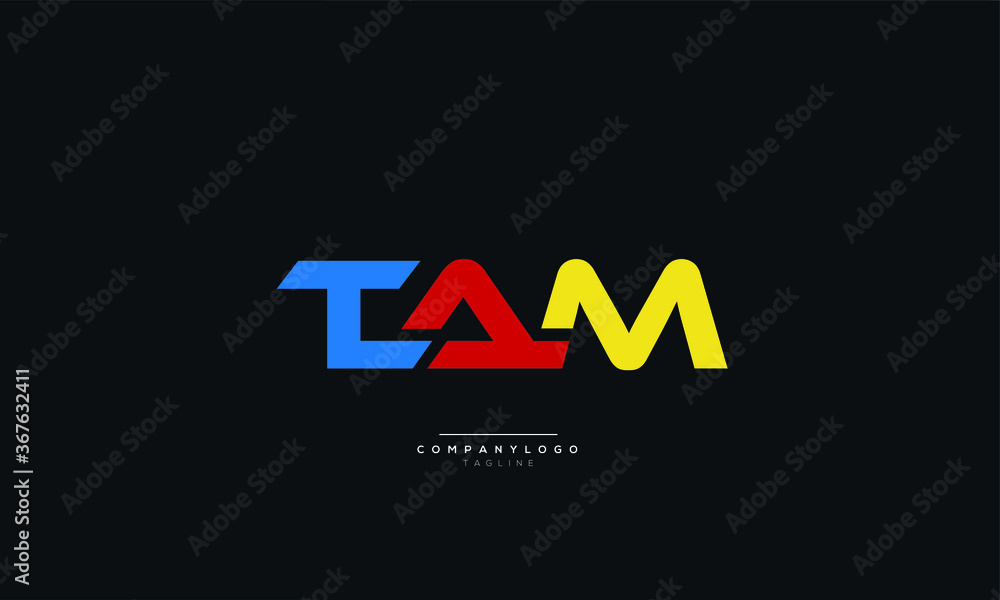 TAM Letter Business Logo Design Alphabet Icon Vector Symbol Stock ...