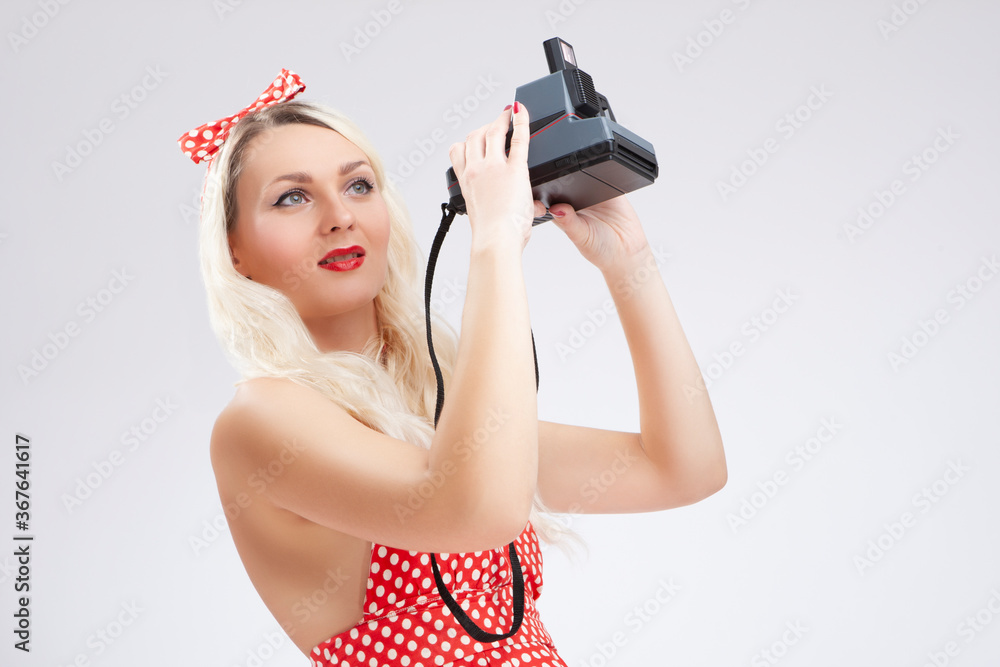 Pin Up Girl Ideas Portrait Of Sensual Caucasian Blond Girl Posing In