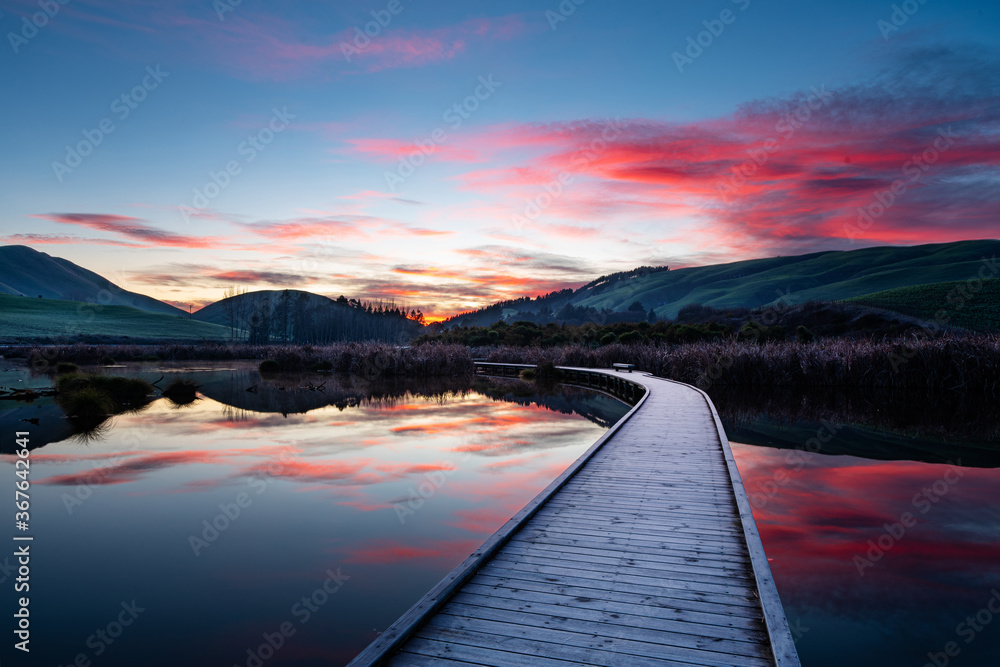 Sunrise in Peka Peka regional park, Hawke's Bay, New Zealand Stock ...