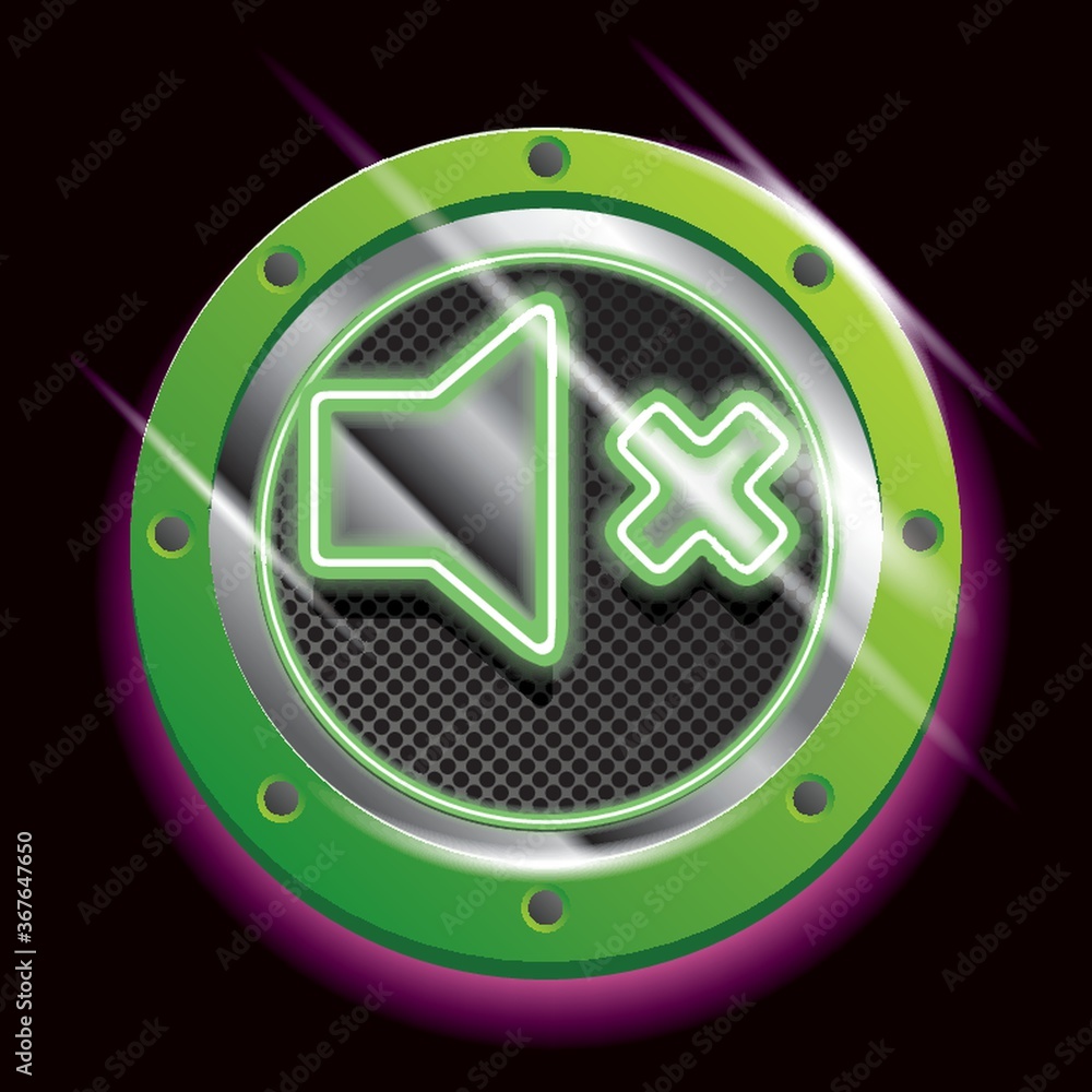 mute button Stock Vector | Adobe Stock