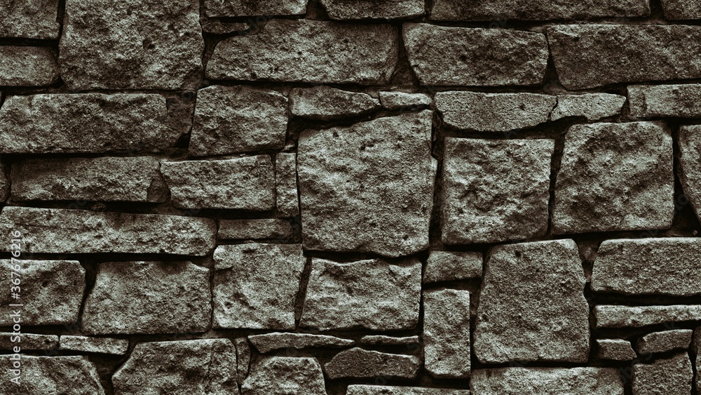 Stone wall texture. Rough rock masonry abstract retro background Stock ...