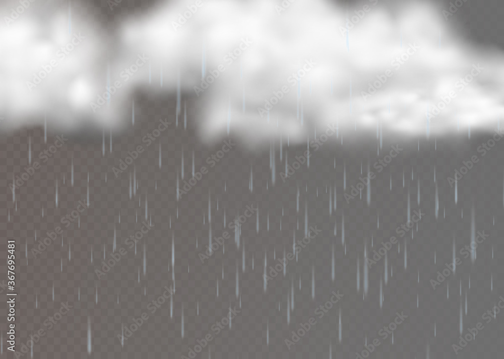 Rain transparent template background. Falling water drops texture ...