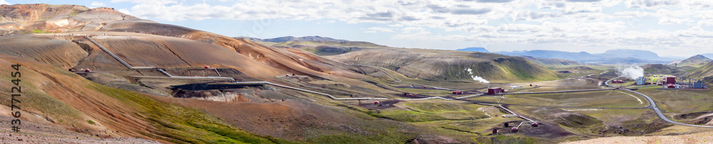 Geothermal power plant on Krafla volcano, Iceland Stock Photo | Adobe Stock