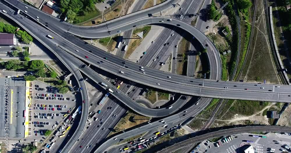 Top Circling View Copter Drone Kyiv Ukraine Intechange Transport ...