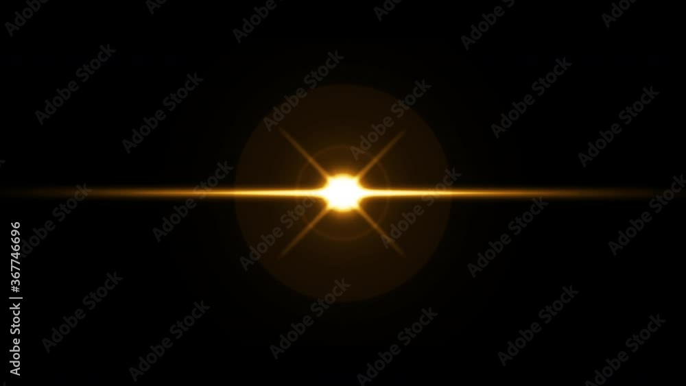 Seamless looping gold light rays burst motion. Flares shiny animation ...