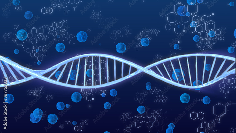 DNA Genetic Cell 3D Rendering Molecule Structure Science And Technology ...