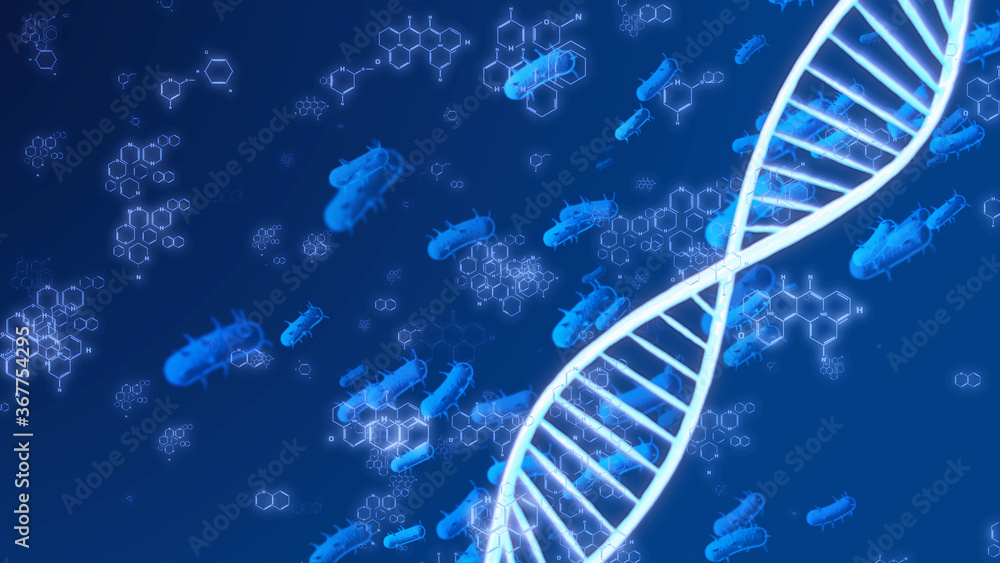 DNA Genetic Cell 3D Rendering Molecule Structure Science And Technology ...