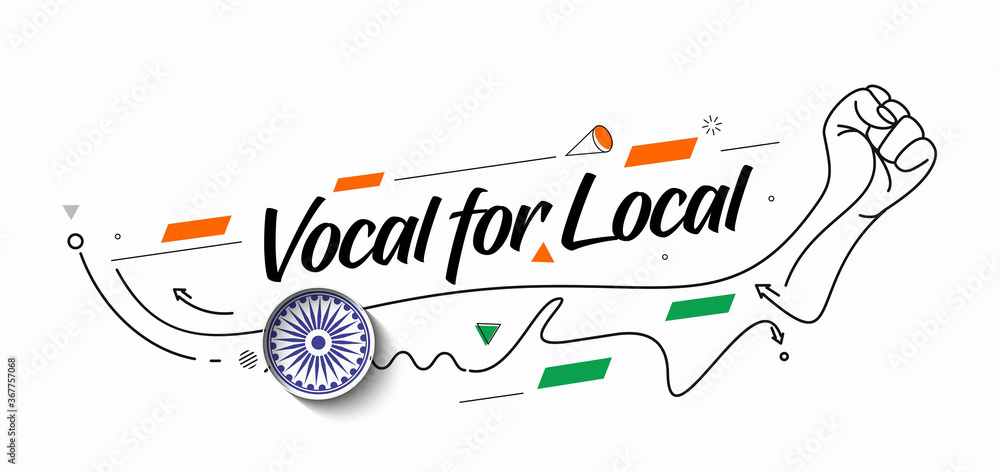 Vetor de VOCAL FOR LOCAL" campaign of India - Independence Day Poster ...