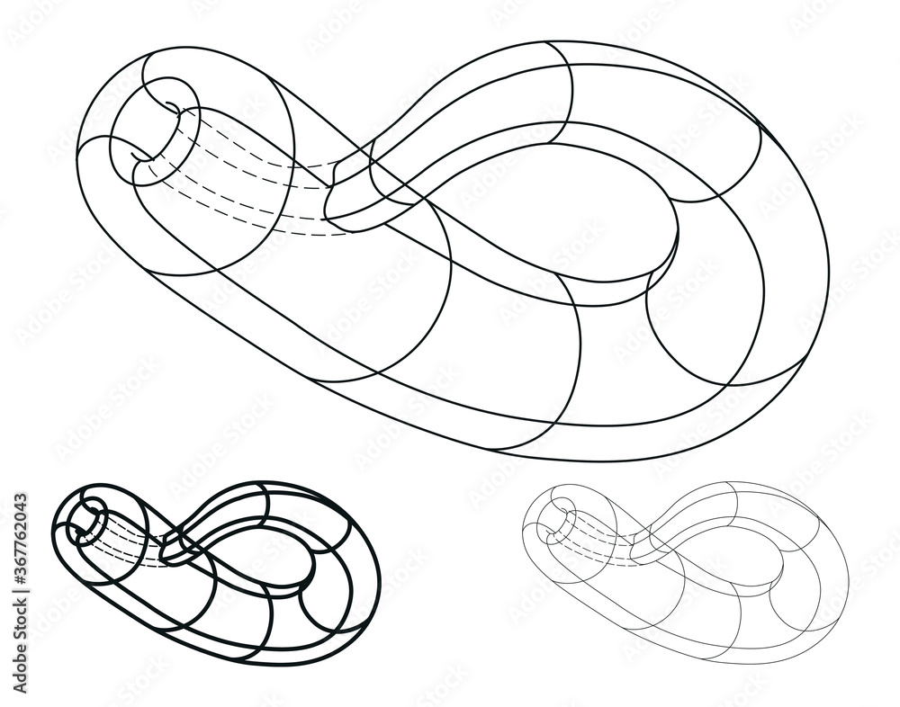 Set of Klein bottles Stock 벡터 | Adobe Stock