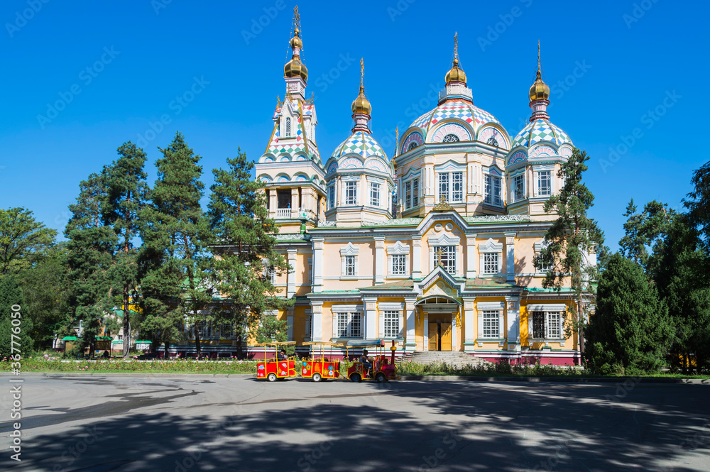 Ascension Cathedral also known as Zenkov Cathedral, Panfilov Park ...