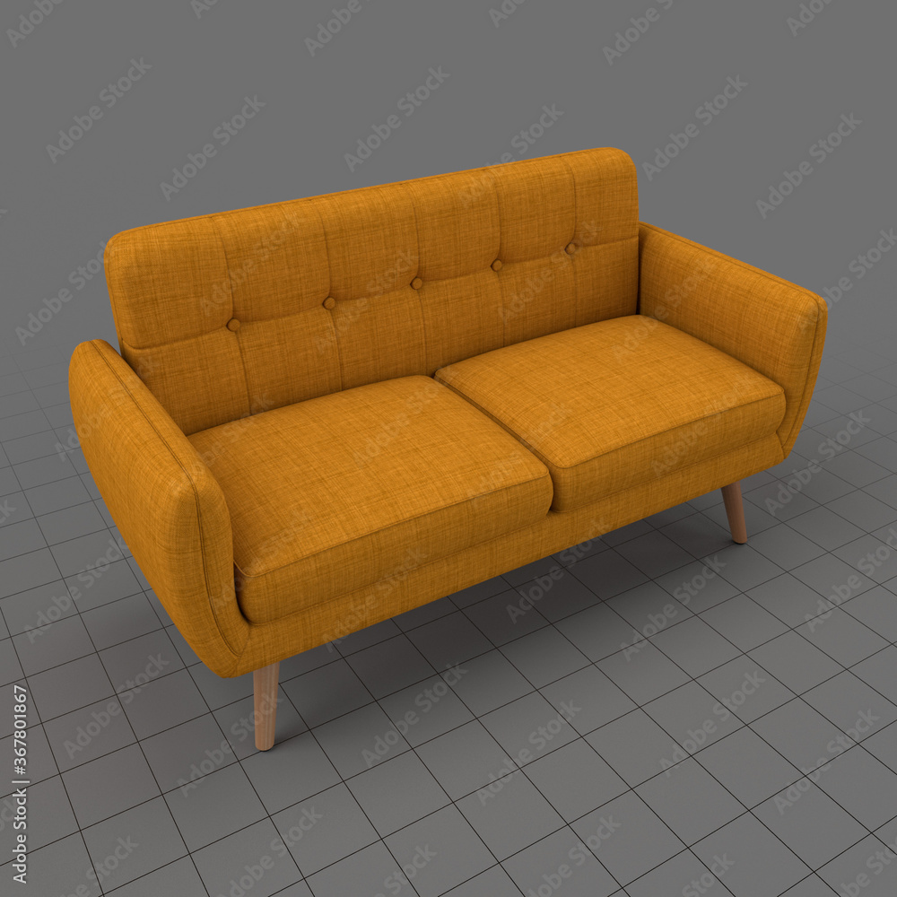 Modern two seater sofa 4 Stock 3D asset | Adobe Stock
