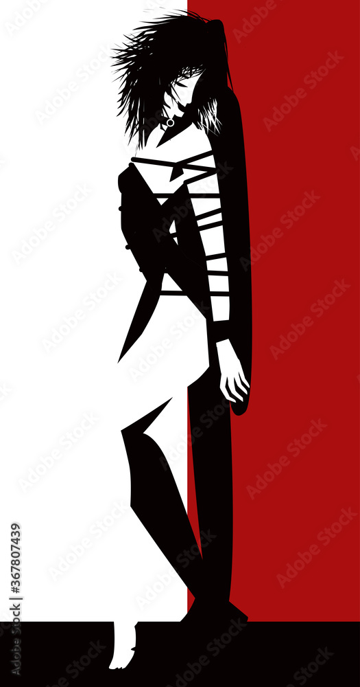 bondage tied up shibari minimalist sensual woman Stock Vector | Adobe Stock