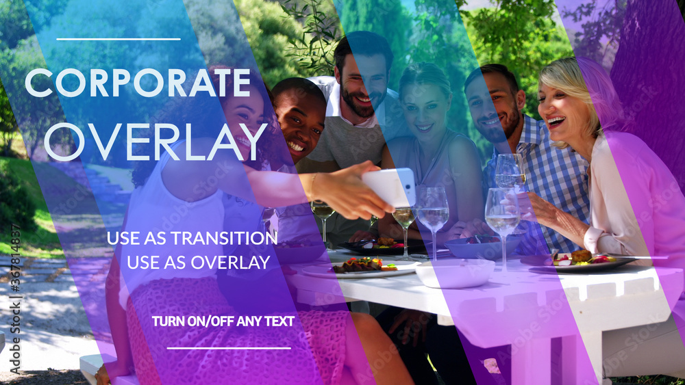 Corporate Colorful Slides Overlay Stock Template | Adobe Stock