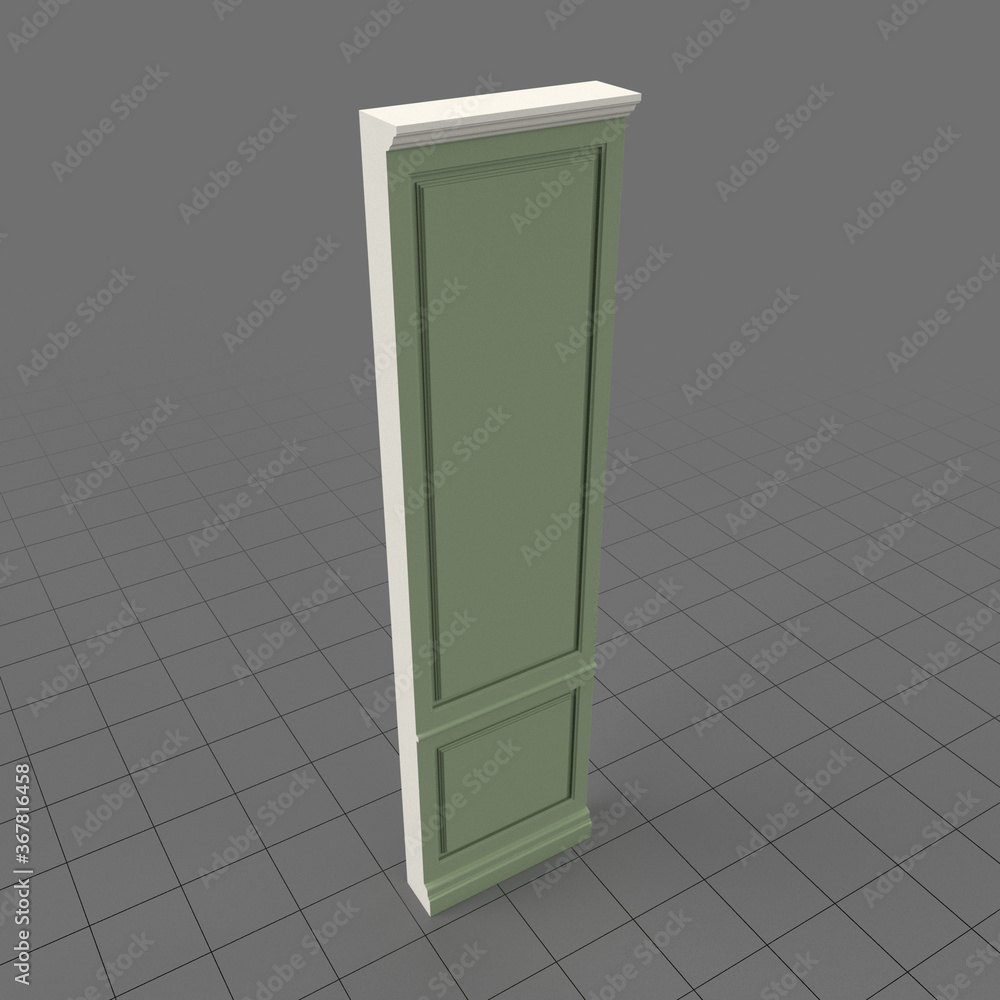 Wainscot 2 Stock 3D asset | Adobe Stock