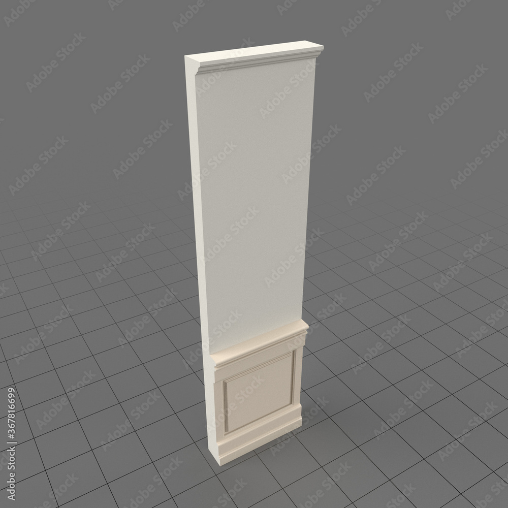 Wainscot 1 Stock 3D asset | Adobe Stock