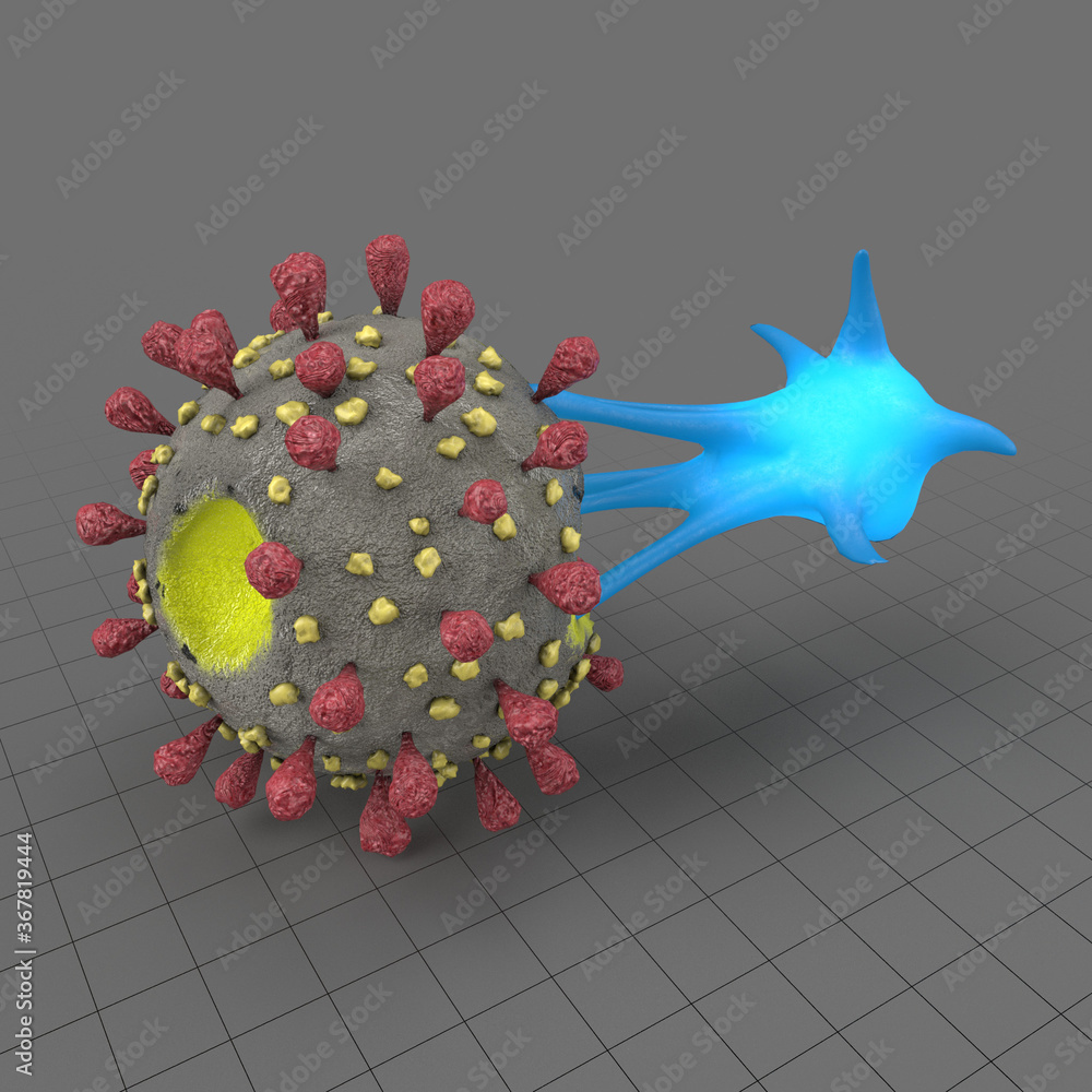 T cell virus Stock 3D asset | Adobe Stock