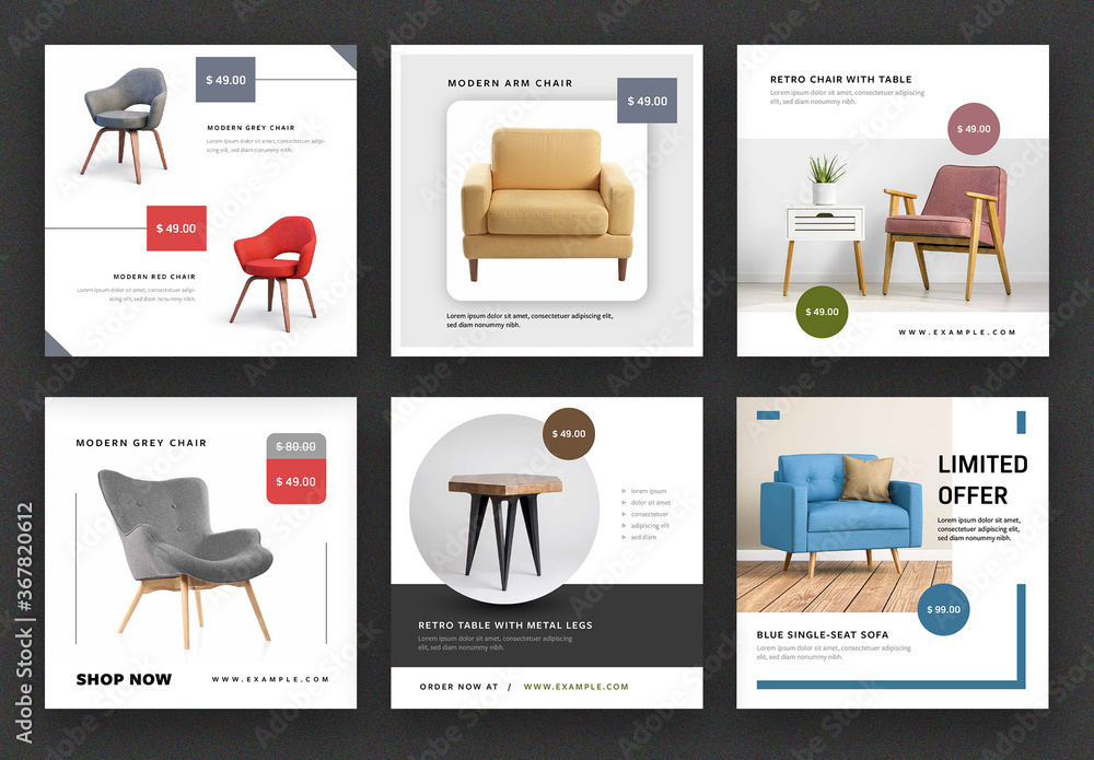Product Advert Social Media Post Layouts Stock Template | Adobe Stock