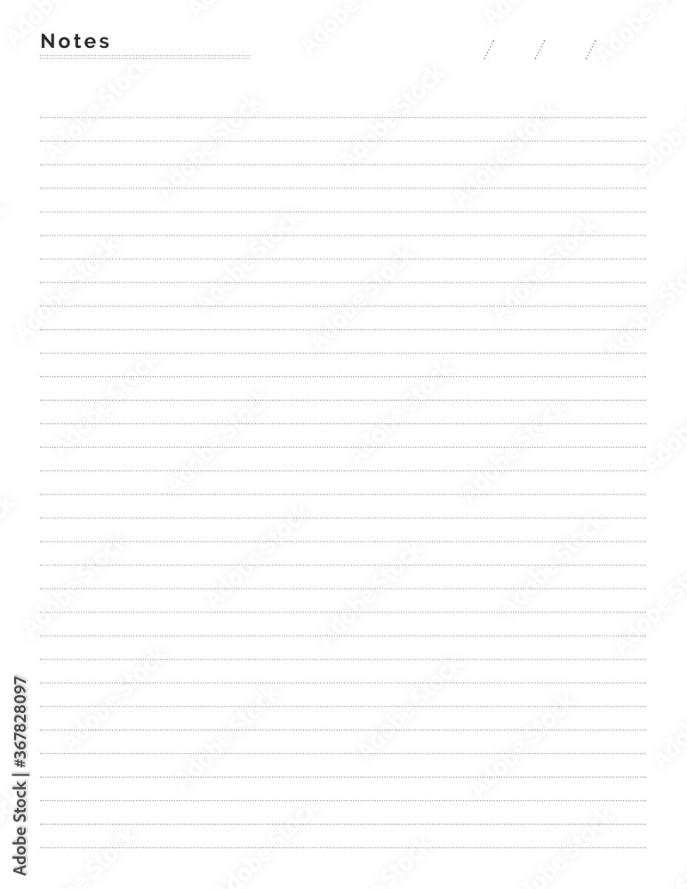 Dot notes sheet for writing. daily notes. planner for everyday ...