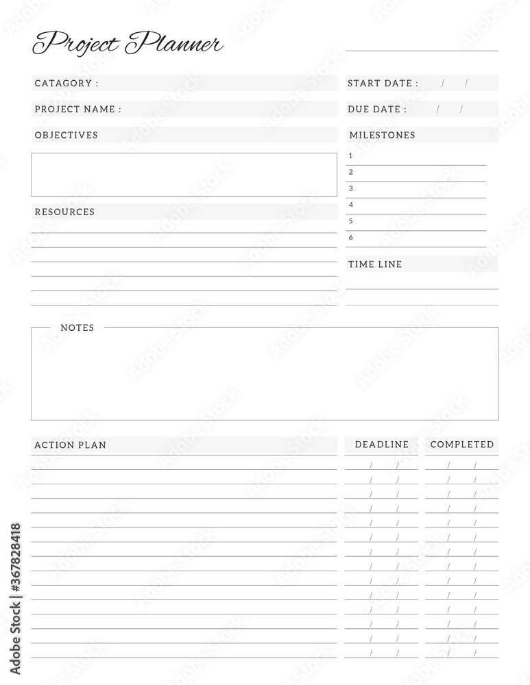 Project Tracker Sheets, Action Plan Template, Resources and multiple ...