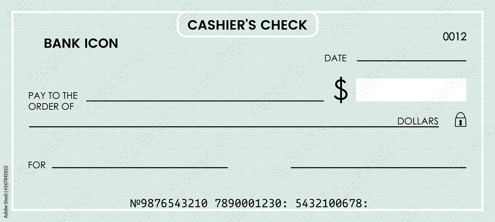 blank bank check. checkbook vector template. illustration Stock Vector ...
