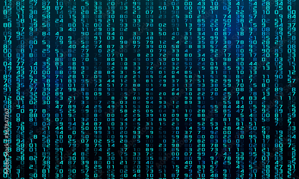 numbers of the computer matrix of the binary code. techno background ...