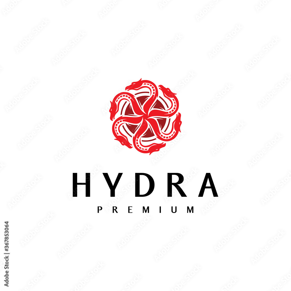 circle and hydra logo vector design template Stock Vector | Adobe Stock