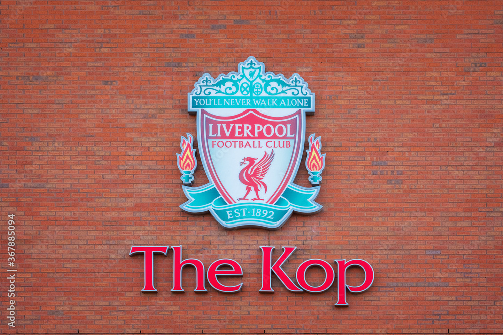 Foto de Liverpool, UK - May 17 2018: Anfield stadium, the home ground ...