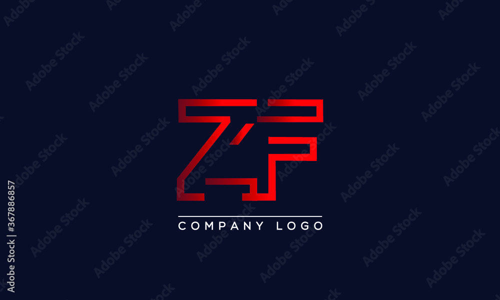 Creative Letters ZF Logo Design Vector Template. Initial Letters ZF ...