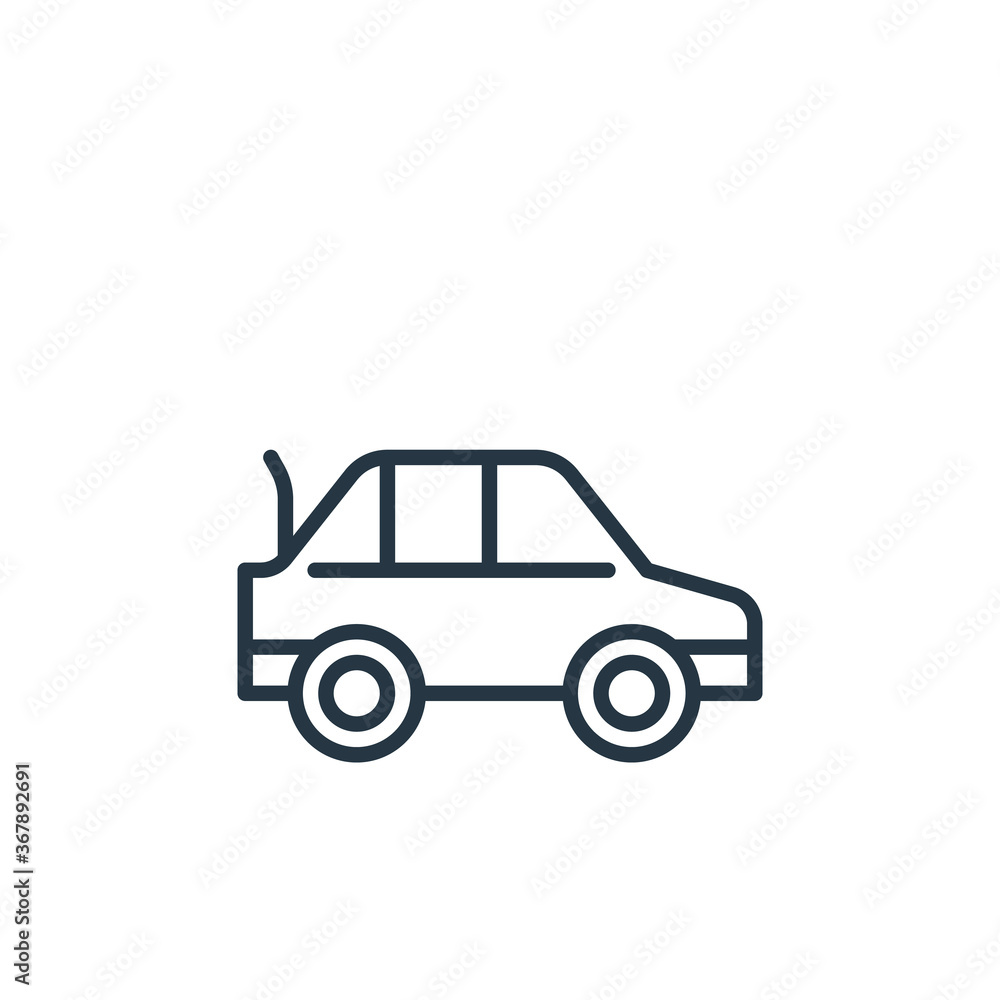 boot icon vector from car engine concept. Thin line illustration of ...