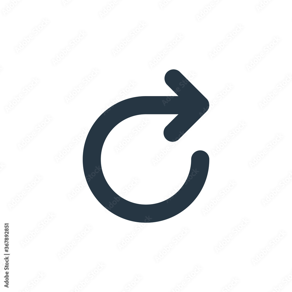 reload icon vector from arrows concept. Thin line illustration of ...