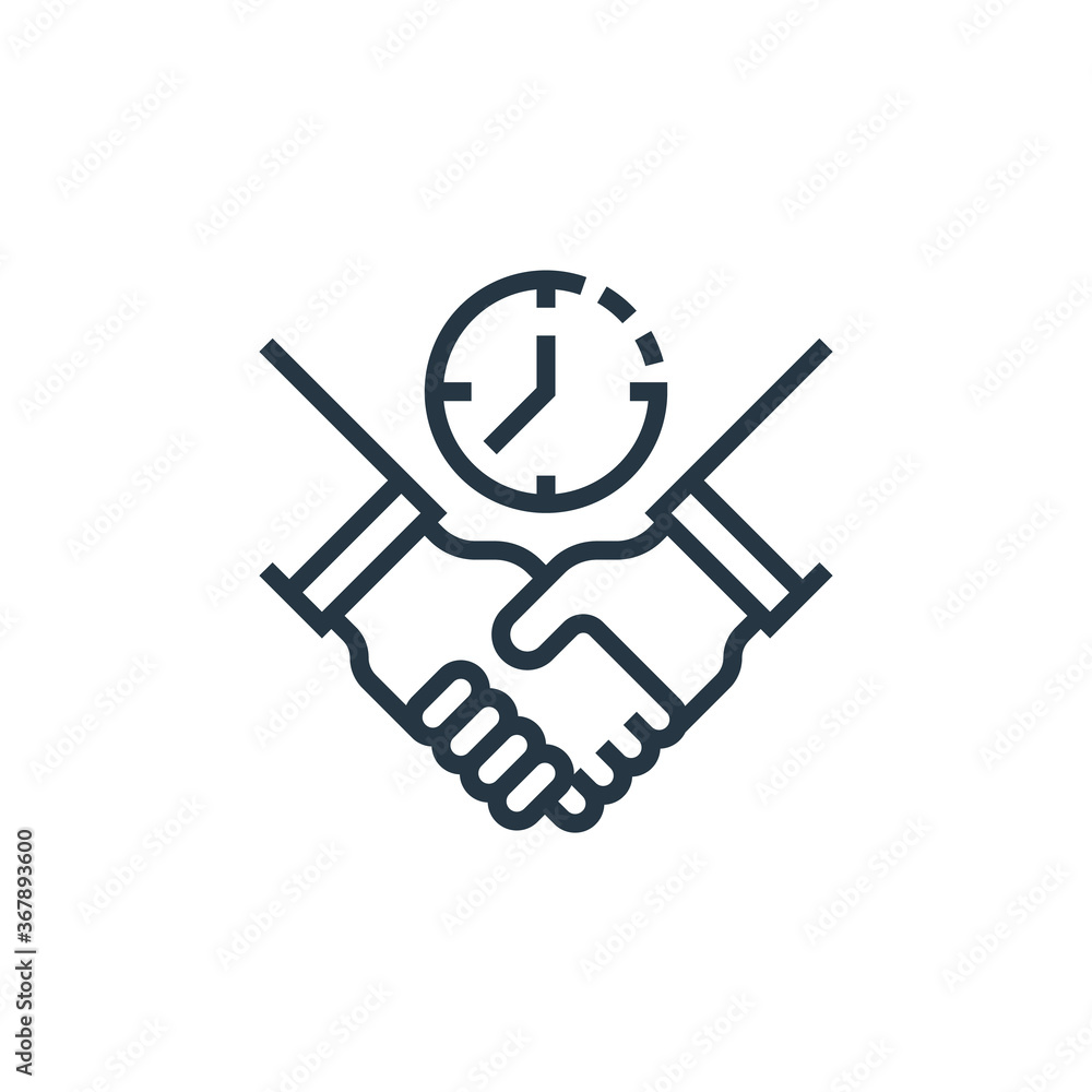 relationship icon vector from business model canvas concept. Thin line ...