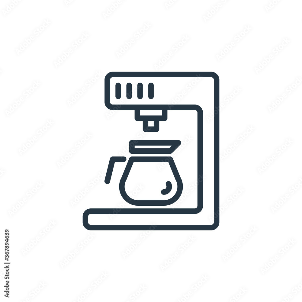 coffee maker icon vector from kitchen concept. Thin line illustration ...