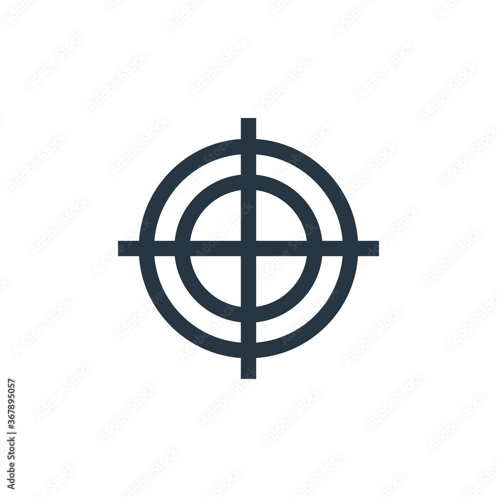 registration mark icon vector from graphic design concept. Thin line ...