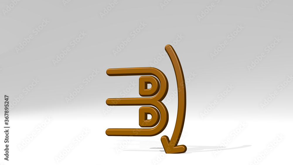 GESTURE SWIPE VERTICAL DOWN TWO FINGERS made by 3D illustration of a ...