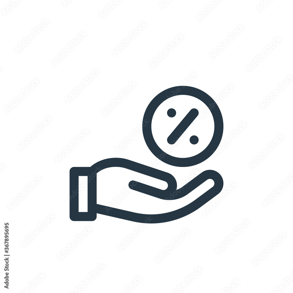 commission icon vector from investment concept. Thin line illustration ...